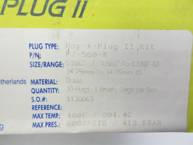 POP-A-PLUG P2-560-B (PKG OF 10) NSFS – MRO Global Solutions