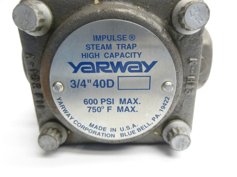 YARWAY 40D 600PSI 3/4" NSNP – MRO Global Solutions