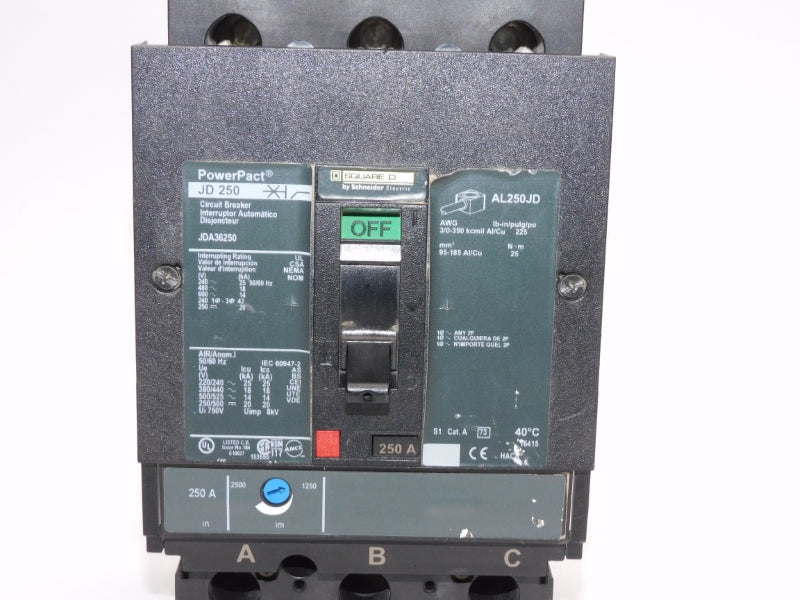 SQUARE D JDA36250 600V 250A UNMP – MRO Global Solutions