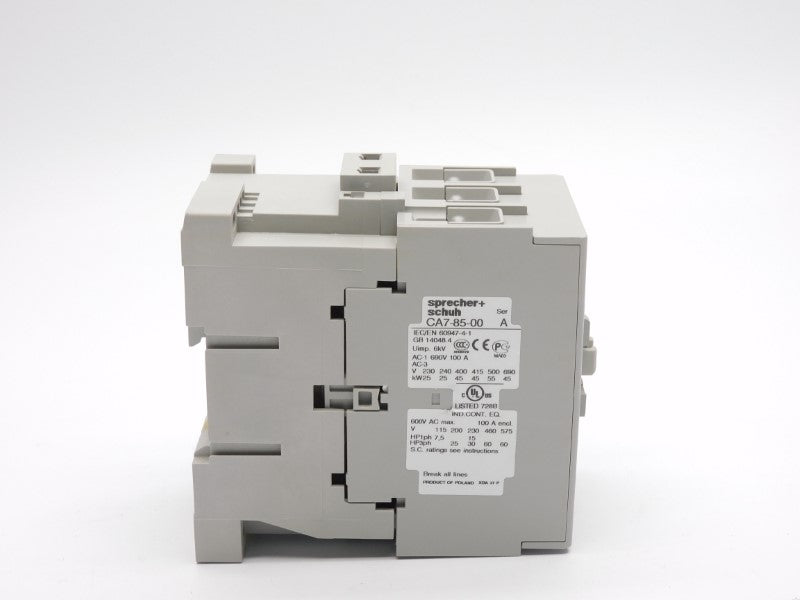 SPRECHER+SCHUH CA7-85-10-120 SER. A 110/120V 100A NSMP – MRO Global ...
