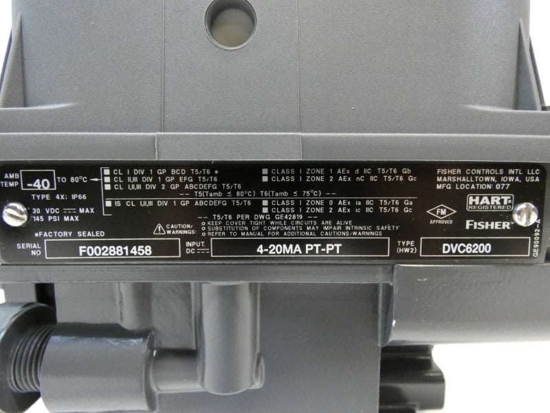 FISHER DVC-3793-4346198 DVC6200 30VDC 145PSI NSMP