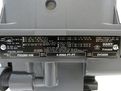 FISHER DVC-3793-4346198 DVC6200 30VDC 145PSI NSMP