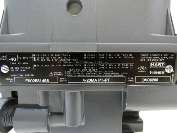 FISHER DVC-3793-4346198 DVC6200 30VDC 145PSI NSMP – MRO Global Solutions