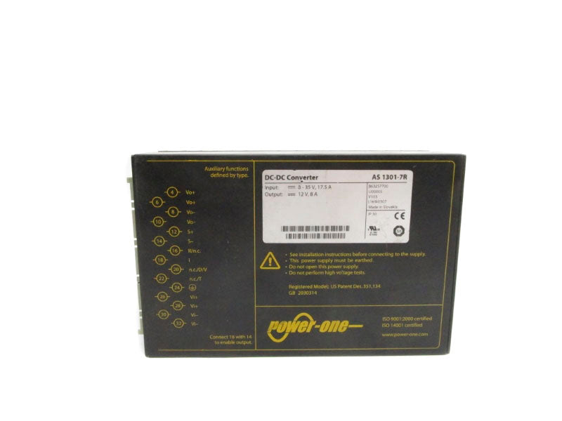 POWER-ONE AS1301-7R 35V 17.5A NSNP – MRO Global Solutions