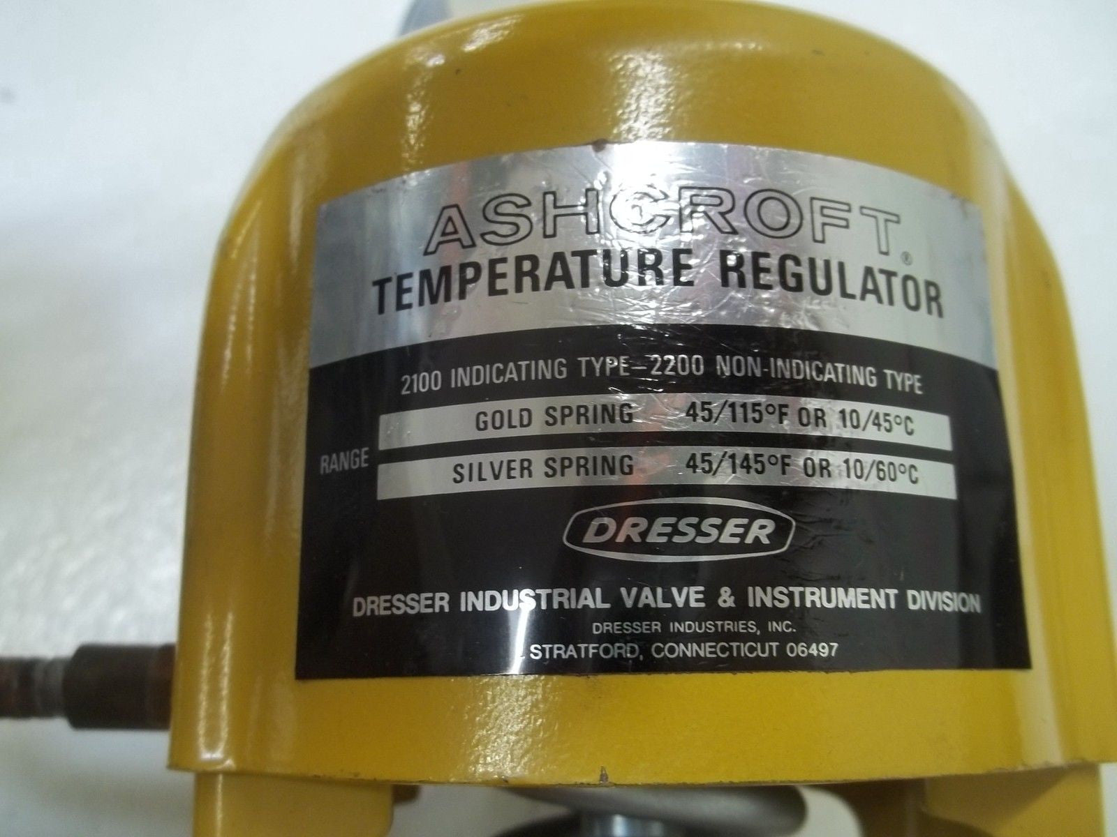 ASHCROFT TYPE 2100-2200 TEMPERATURE REGULATOR *USED*