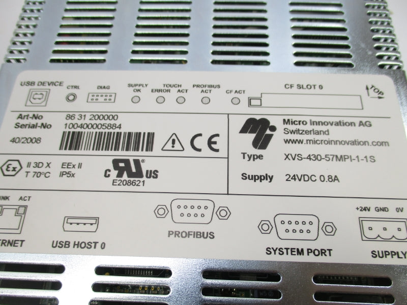 MICRO INNOVATION XVS-430-57MPI-1-1S 24VDC 0.8A NSMP