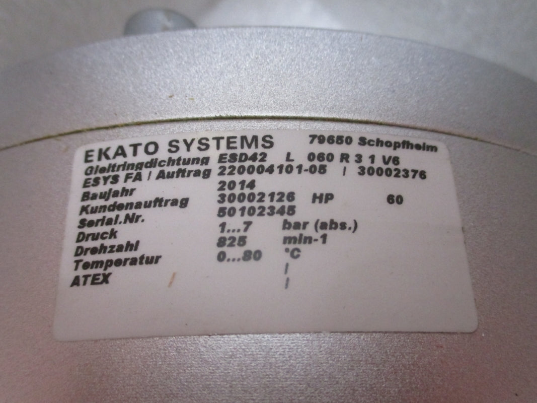 EKATO SYSTEMS MECHANICAL SEAL ESD42L060R31V6 NSMP