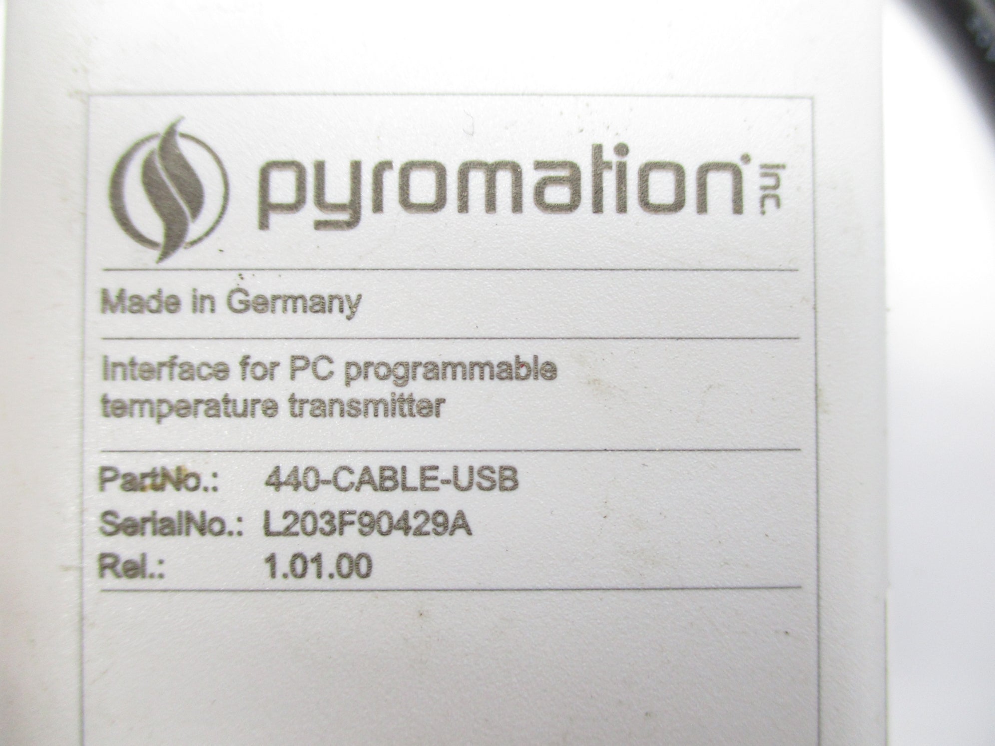 PYROMATION 440-CABLE-USB NSNP – MRO Global Solutions