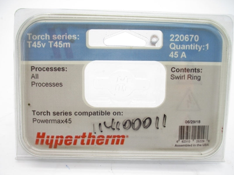 HYPERTHERM 220670 SER. T 45V T45M 45A NSMP – MRO Global Solutions