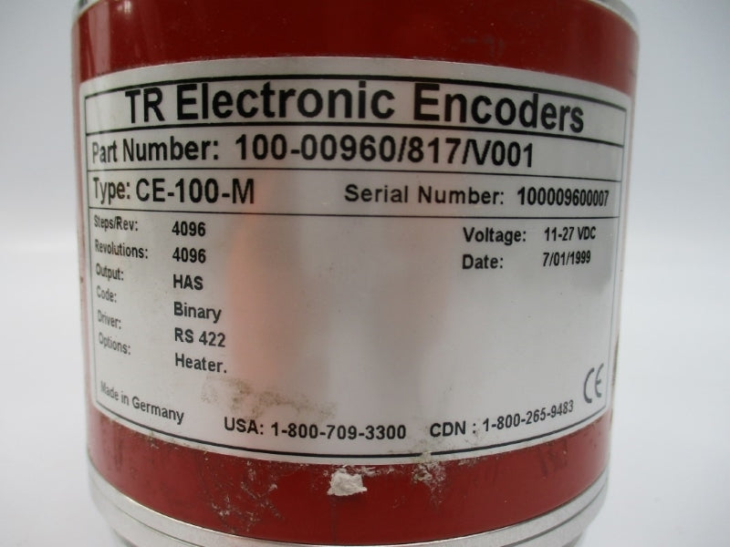 TR ELECTRONIC ENCODERS 100-00960/817/V001 CE-100-M 11-27VDC NSNP – MRO ...