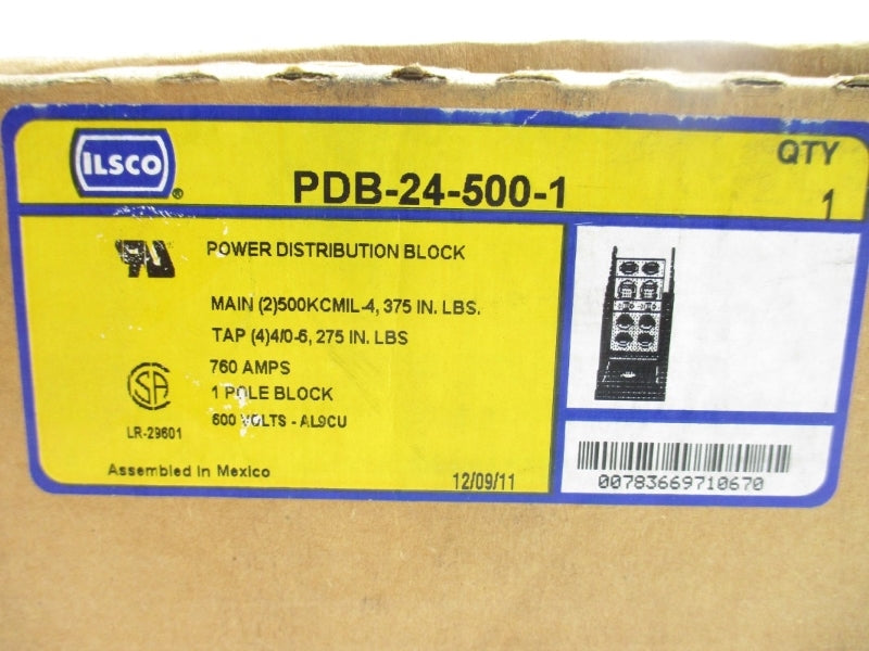 ILSCO PDB-24-500-1 600V 760A NSMP – MRO Global Solutions