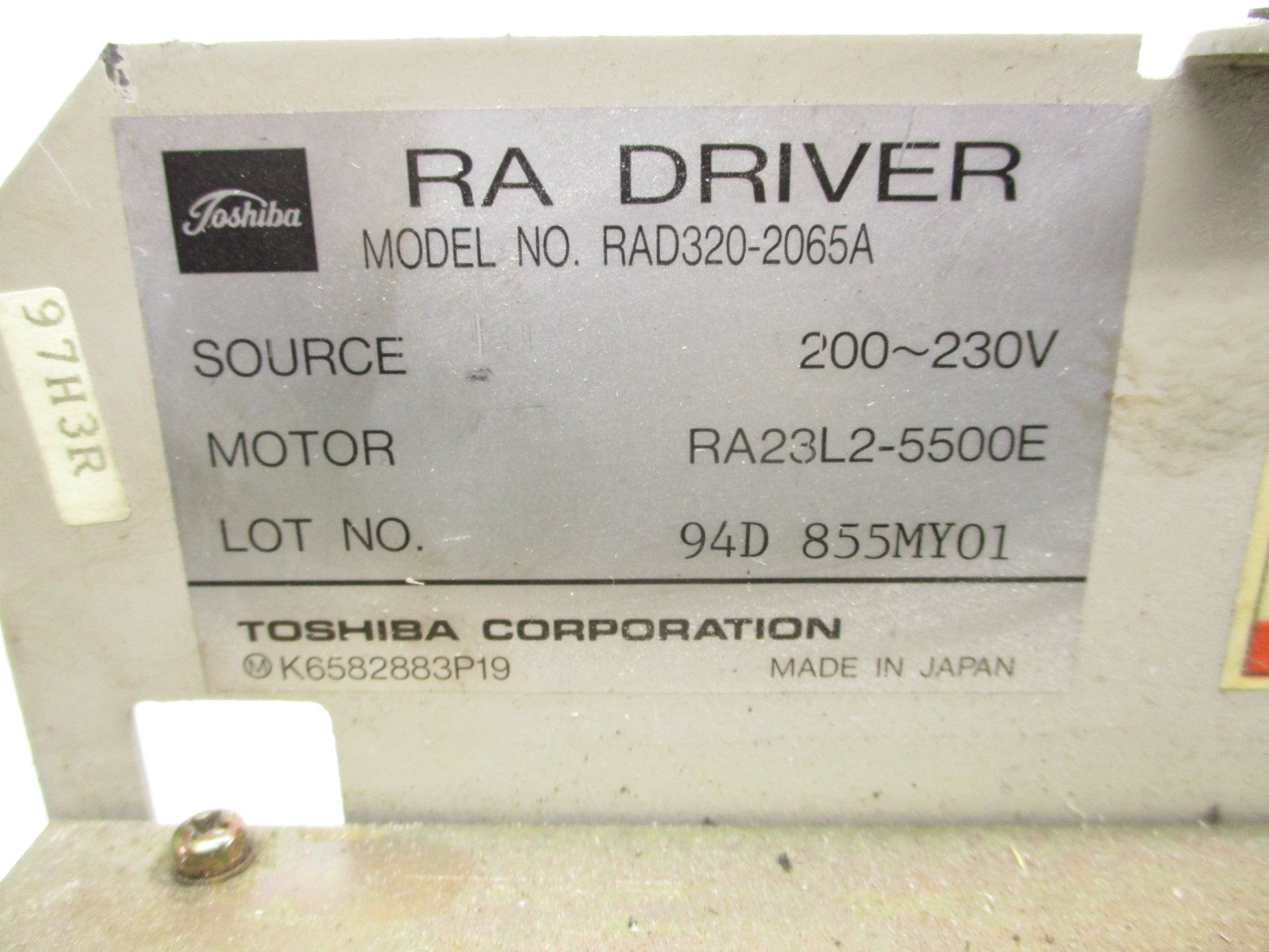 TOSHIBA RAD320-2065A (AS PICTURED) UNMP – MRO Global Solutions