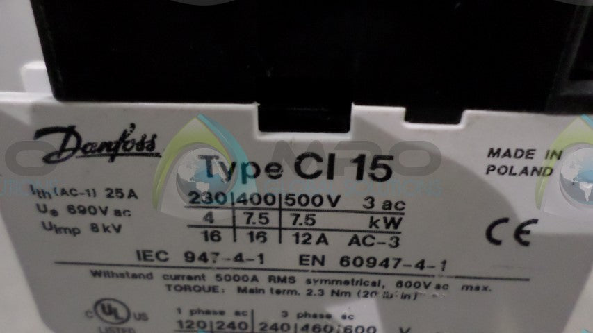 DANFOSS CI15 RELAY *NEW NO BOX* – MRO Global Solutions