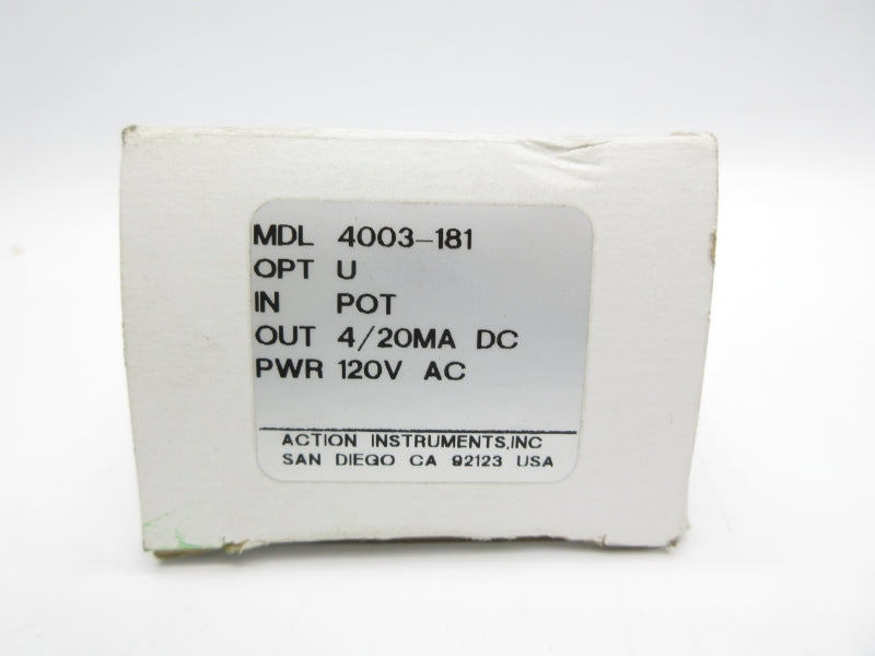 ACTION PAK 4003-181 120VAC NSMP