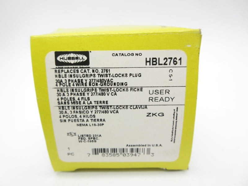 HUBBELL HBL2761 277/480VAC 30A NSMP – MRO Global Solutions