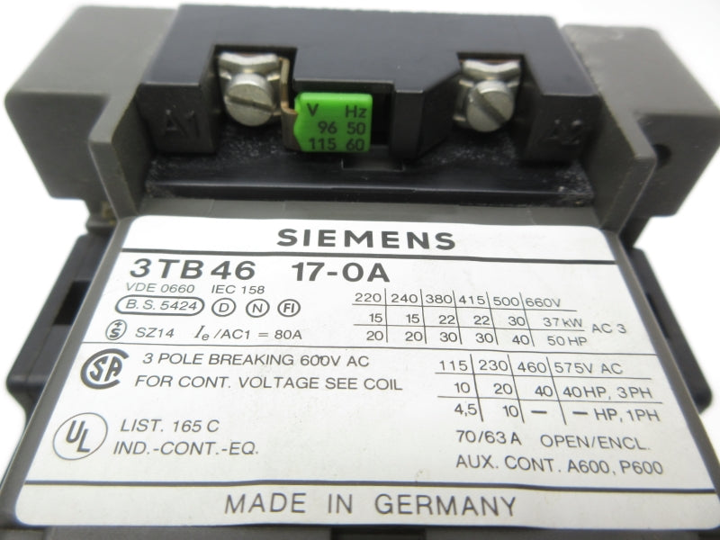 SIEMENS 3TB4617-0A 115V NSNP – MRO Global Solutions