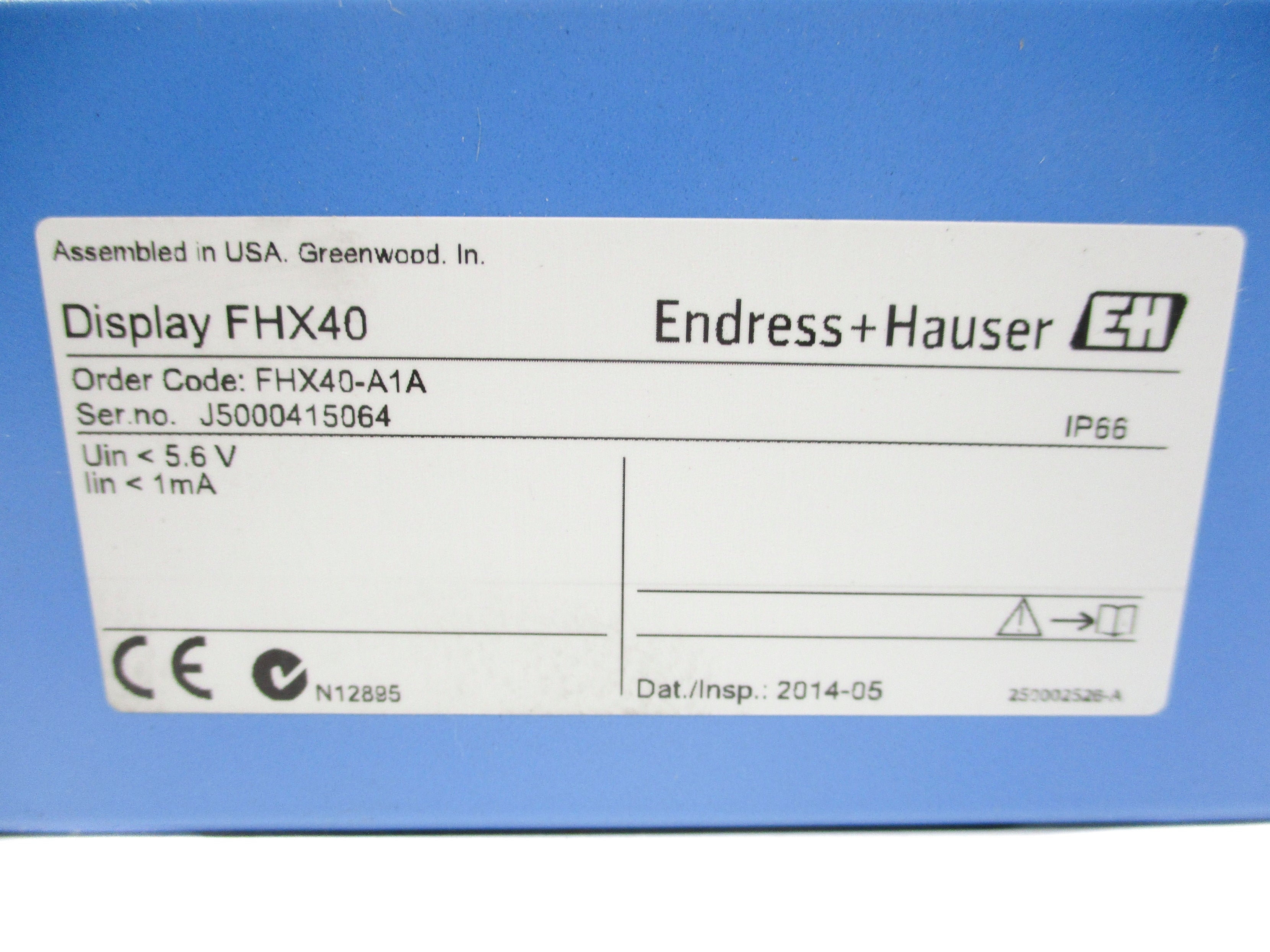 ENDRESS+HAUSER FHX40-A1A 52013873 NSMP