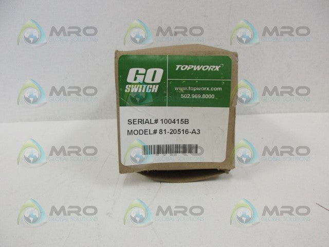 GO SWITCH 81-20516-A3 PROXIMITY LIMIT SWITCH *NEW IN BOX* – MRO Global ...