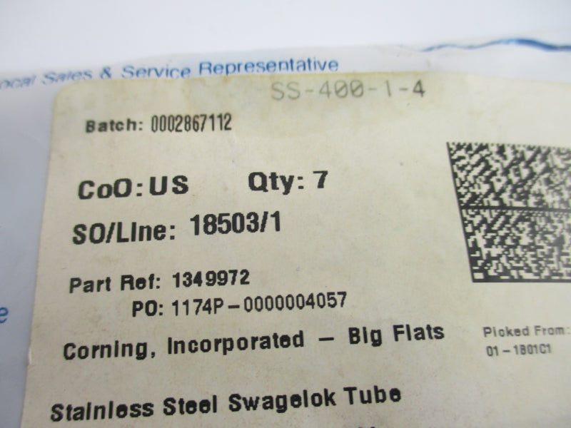 SWAGELOK SS-400-1-4 (PKG OF 7) NSMP – MRO Global Solutions
