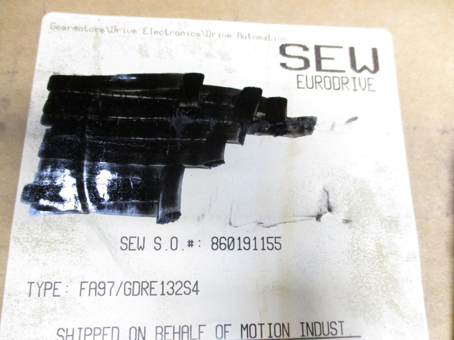 SEW-EURODRIVE FA97/GDRE132S4 NSFS – MRO Global Solutions
