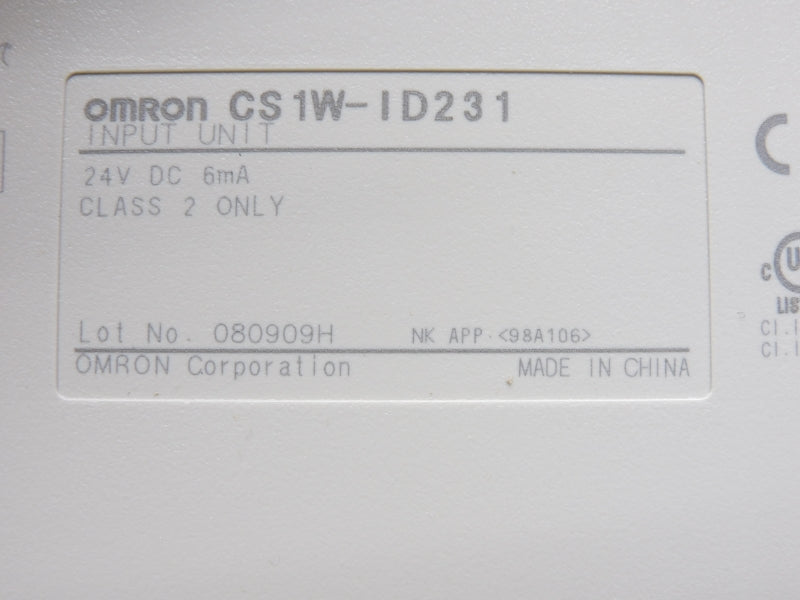 OMRON CS1W-ID231 24VDC NSMP – MRO Global Solutions