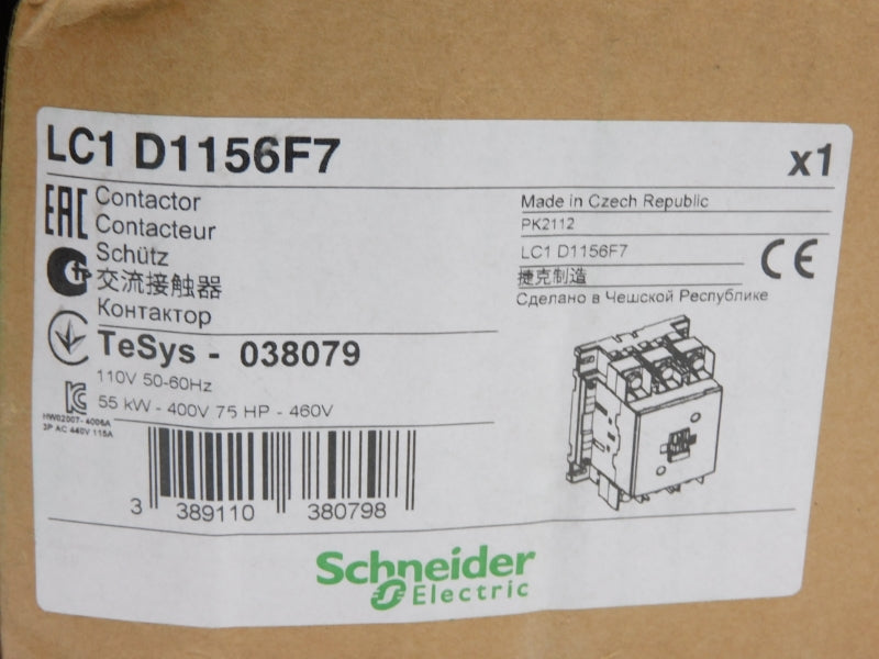 SCHNEIDER ELECTRIC LC1D1156F7 110V 250A NSMP – MRO Global Solutions