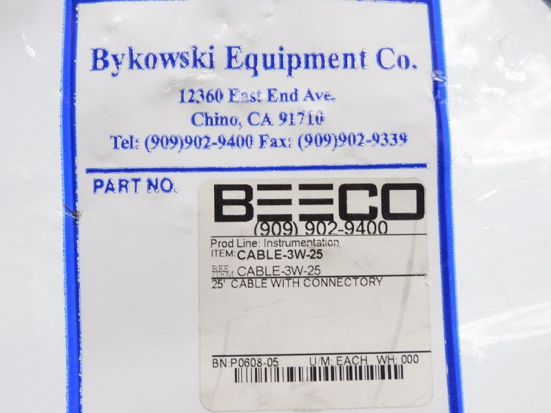 BEECO CABLE-3W-25 25' NSMP – MRO Global Solutions