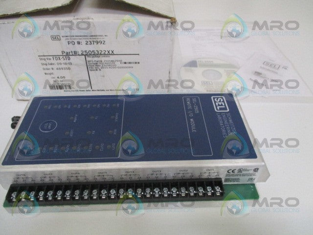 SEL SEL-2505 2505322XX REMOTE I/O MODULE *NEW IN BOX* – MRO Global ...