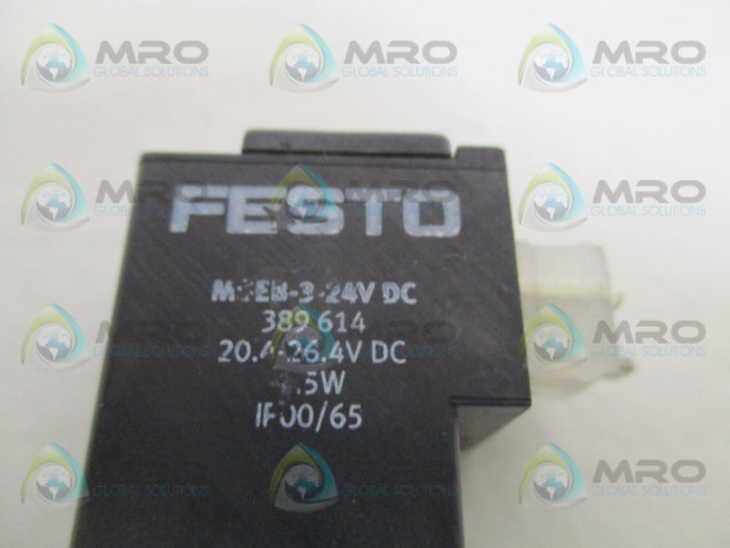 FESTO MSEB-3-24VDC SOLENOID COIL 24VDC * USED * – MRO Global Solutions