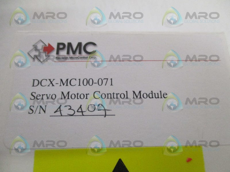 PMC DCX-MC100-071 SERVO MOTOR CONTROL MODULE * NEW IN BOX