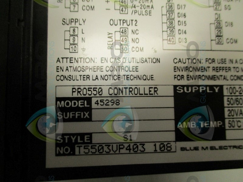 BLUE M ELECTRIC PRO550 45298 CONTROLLER * USED