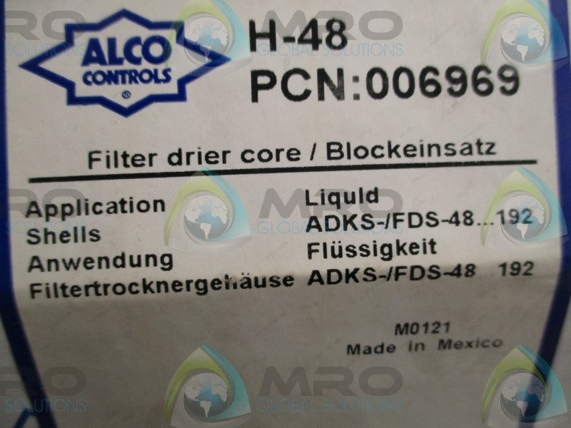 ALCO CONTROLS H-48 006969 FILTER DRIER CORE * NEW IN BOX