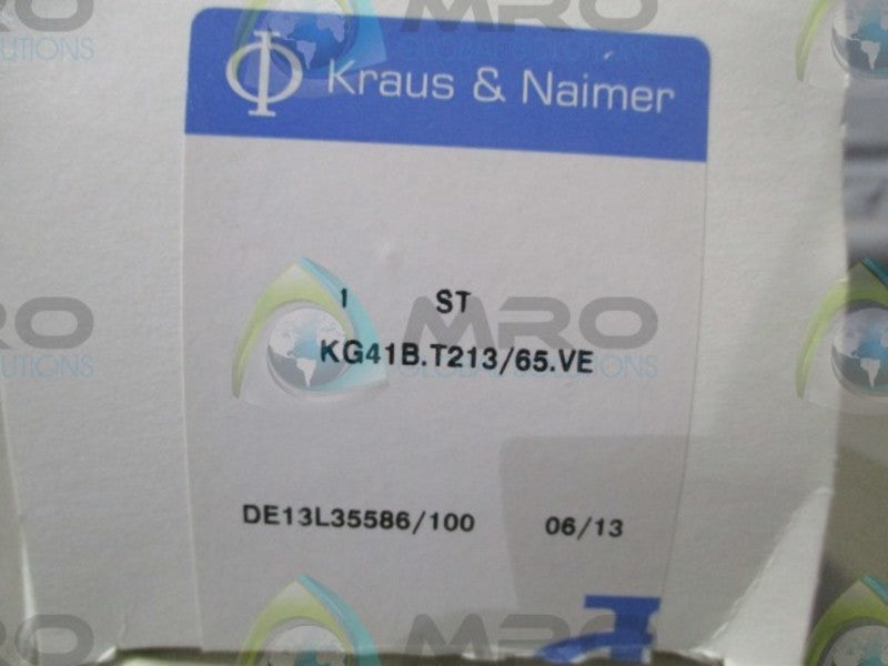 KRAUS & NAIMER KG41B.T213/65.VE MANUAL MOTOR CONTROLLER * NEW IN BOX ...