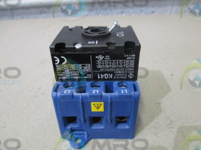 KRAUS & NAIMER KG41B.T213/65.VE MANUAL MOTOR CONTROLLER * NEW IN BOX ...