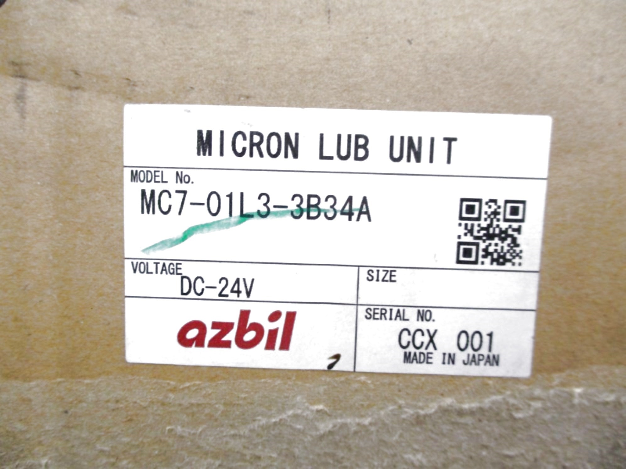 AZBIL MC7-01L3-3B34A NSMP