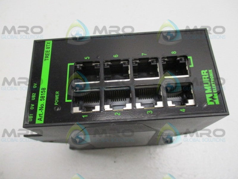 MURR ELEKTRONIK 58158 ETHERNET SWITCH UNMANAGED TREE 8TX *NEW IN BOX*