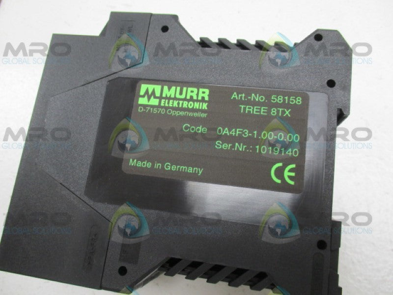 MURR ELEKTRONIK 58158 ETHERNET SWITCH UNMANAGED TREE 8TX *NEW IN BOX*