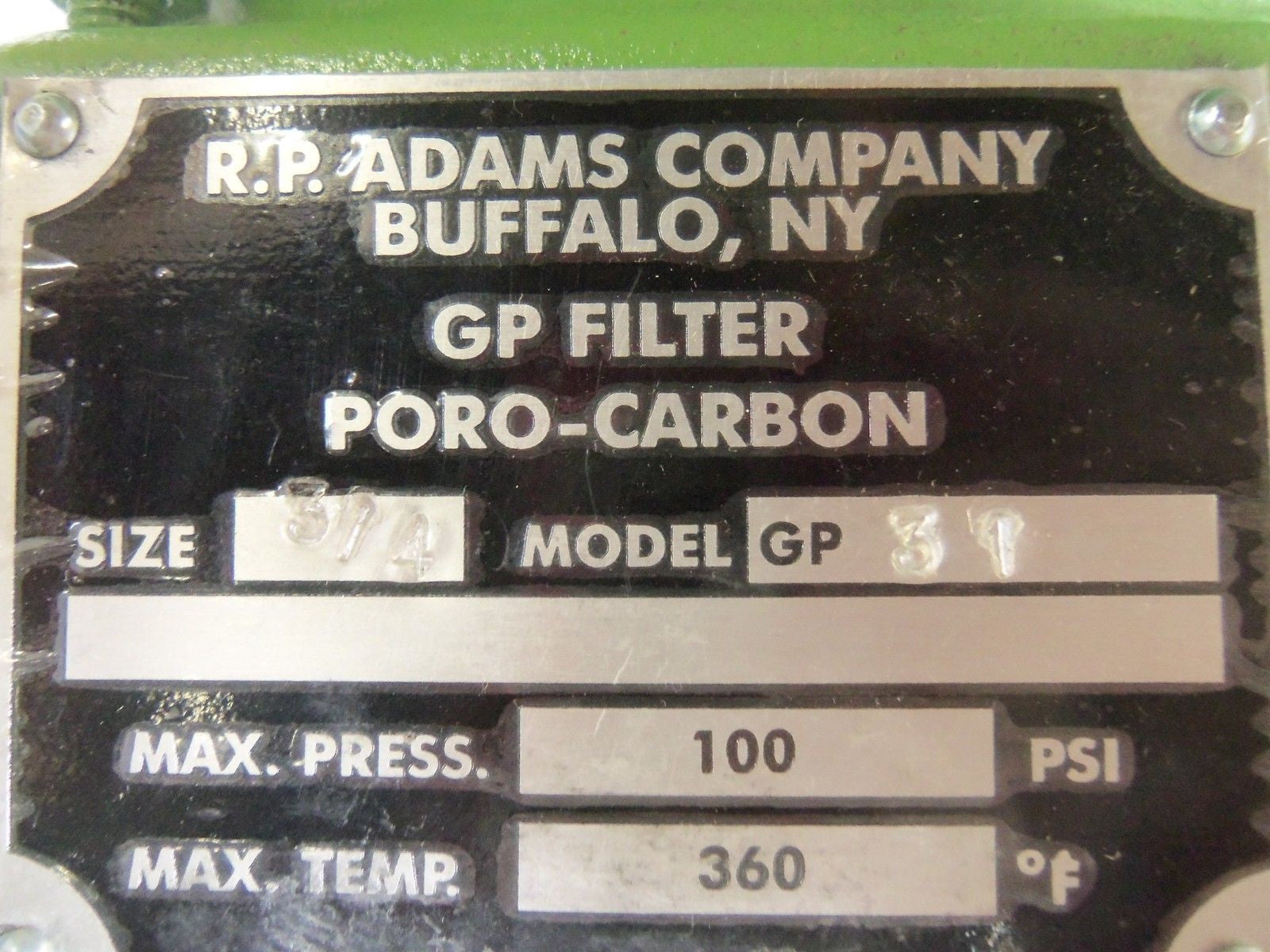 R.P. ADAMS GP-31 FILTER *NEW IN BOX*